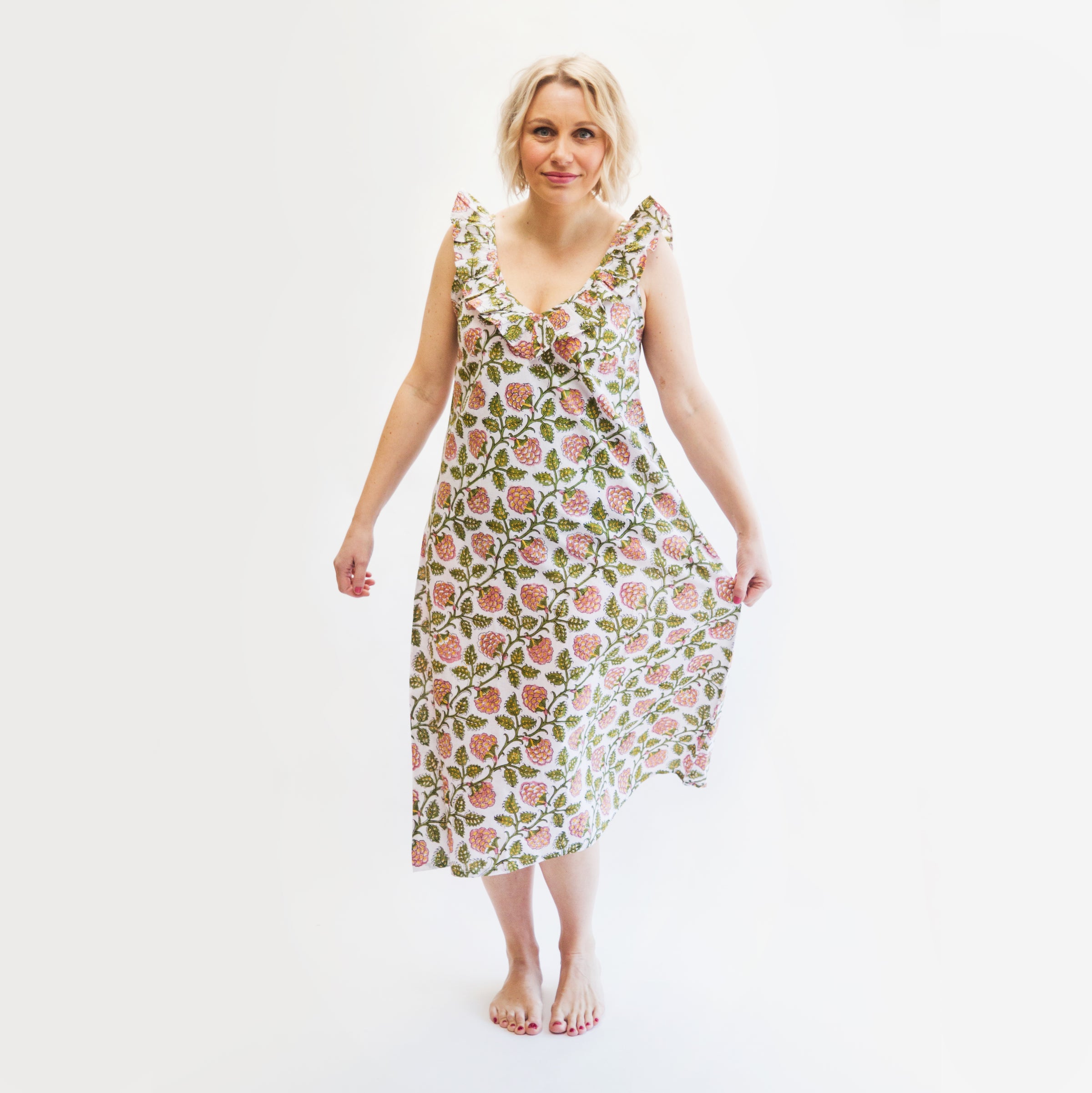 Cotton Block Print Nightdresses– HappyCabbageLondon